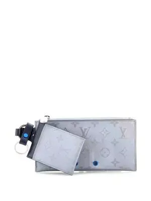 LOUIS VUITTON Alpha Pouch Monogram Satellite Canvas Clutch Bag