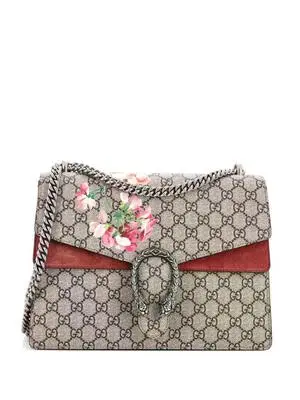 Gucci Dionysus Blooms Print Gg Coated Canvas Medium Shoulder Bag - Brown