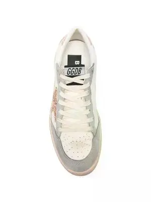 GOLDEN GOOSE Ball Star Nappa Sneakers With Glitter Star And Metallic Heel Tab