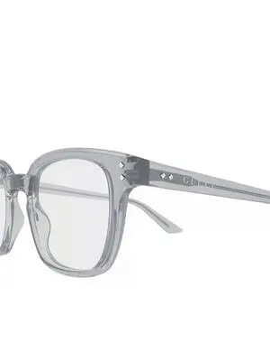 Gucci Logo-detail Square-frame Glasses - Grey
