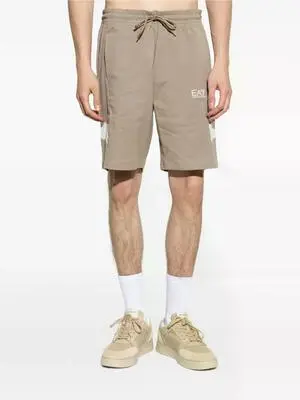 EA7 Logo-print Drawstring Track Shorts