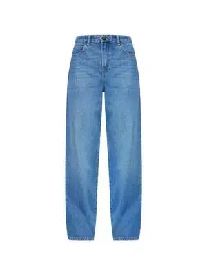 Emporio Armani Logo Plaque Straight-leg Jeans - Blue