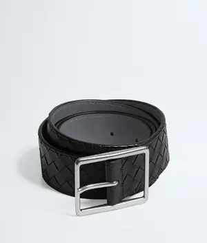 Bottega Veneta Bottega  Veneta Intrecciato Piccolo Belt Black/thunder