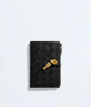 Bottega Veneta Andiamo Medium Bi-fold Wallet - Black