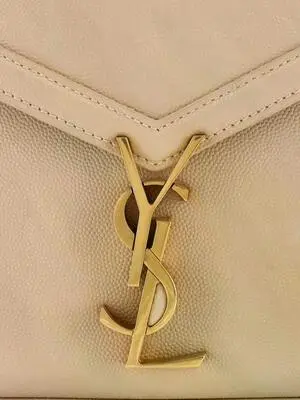 Saint Laurent Cassandra Mini Shoulder Bag - Neutrals