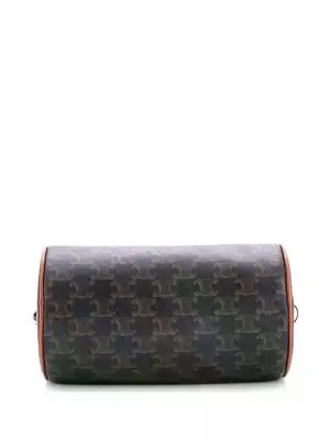 Celine Logo Cylinder Bag Triomphe Coated Canvas Crossbody Bag