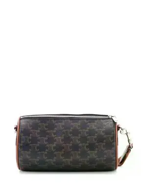 Celine Logo Cylinder Bag Triomphe Coated Canvas Crossbody Bag