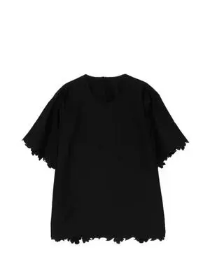 JNBY Scalloped-trim Short-sleeve Top