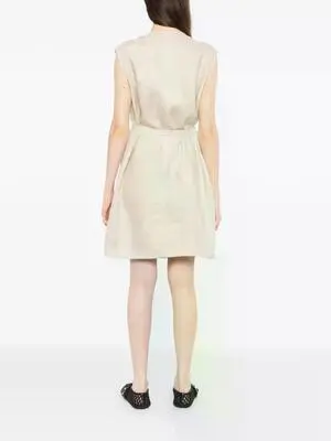 LESS Lapel Collar Sleeve Dress