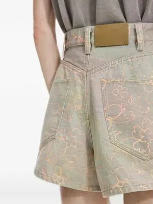 JNBY Floral Print Denim Shorts