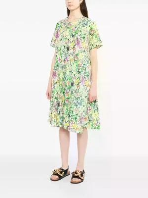 JNBY Floral Print Round Neck Dress