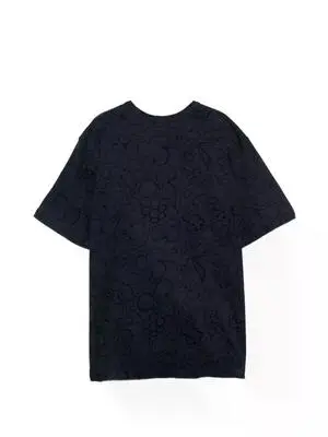JNBY Flocked Floral-print T-shirt
