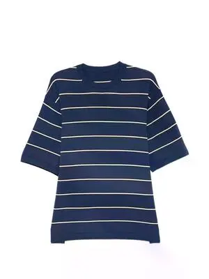 CROQUIS Striped Short-sleeve T-shirt - Blue