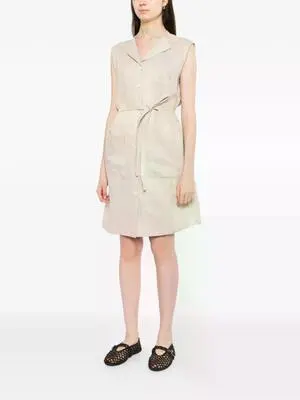 LESS Lapel-collar Sleeve Dress