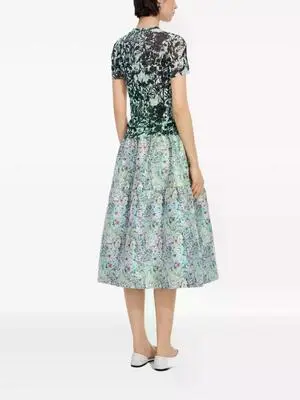 JNBY Floral-print Mesh T-shirt - Black