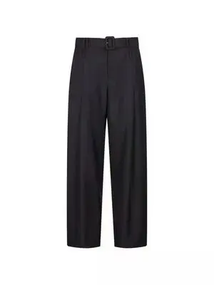 LESS Belted Wide-leg Trousers - Black