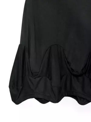 Comme Des Garçons Crew-neck Draped Top - Black