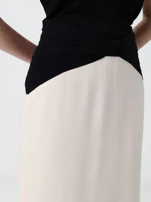 Valentino Garavani Long Silk Cady Skirt - White