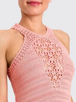 TWINSET Crochet Halterneck Maxi Dress