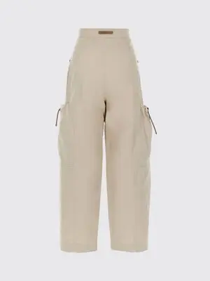 Max Mara Stretch Cotton Cargo Trousers - Red