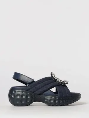 ROGER VIVIER Embellished Heeled Sandals - Blue