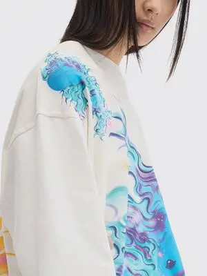 MARGHERITA MACCAPANI Graphic Print Cotton Long Sleeve T-shirt