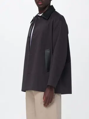 Studio Nicholson Lamb Leather And Wool Coat