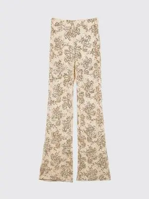 TWINSET Slim Fit Jersey Trousers With Embroidered Sequins