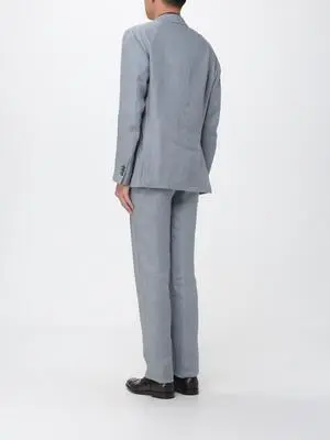 LARDINI Single Breasted Linen Dress - Grey