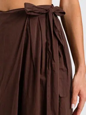 TWINSET Wide Leg Cotton Trousers