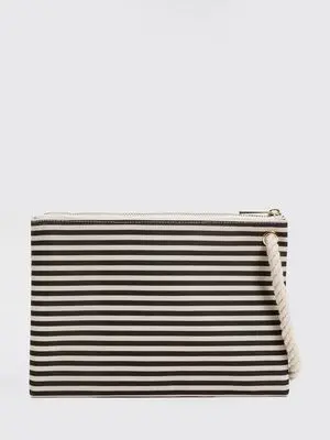 TWINSET U & B Cotton Canvas Pouch With Floral Print