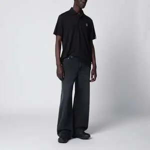 Moncler Polo Shirt With Logo Patch