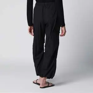 DUNST Utility Cargo Trousers With Drawstring Waist - Black