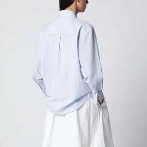 DUNST Striped Cotton-blend Button-down Shirt