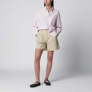 DUNST Striped Cotton-blend Button-down Shirt - Pink