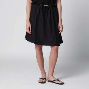 DUNST Cotton Midi Full Skirt - Black