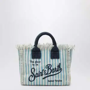 MC2 SAINT BARTH Colette Striped Fabric Bag With Fringes