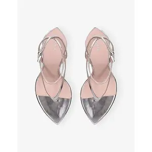 Alaïa Metallic Leather Wedge Heels