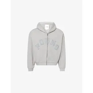 FOUND Logo Patch Zip-through Cotton-jersey Hoody