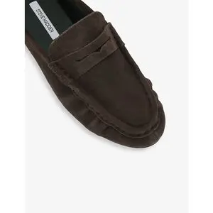Steve Madden Rafe Suede Mules - Dark Brown