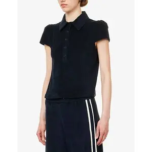 ME+EM Sporty Smart Towelling Cotton-blend Polo Top