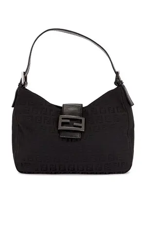 Undefined Fendi Zucchino Hobo Bag - Black