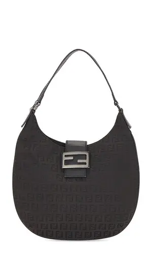 Undefined Fendi Zucchino Hobo Bag - Black