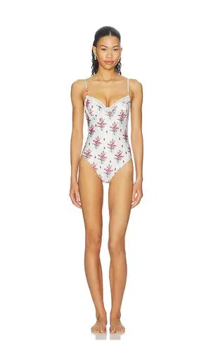 Garden Tiles Printed One Piece Swimsuits