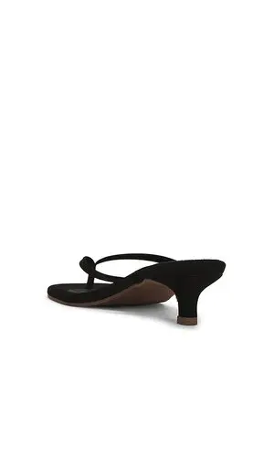 Tkees Julia Square Toe Suede Kitten Heel Flip Flops