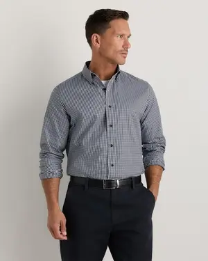Quince Supima Cotton-tencel Everyday Shirt - Blue Gingham