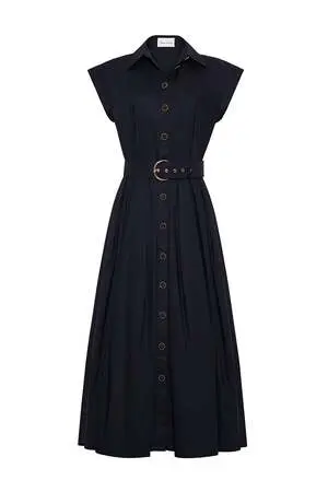 Cara Cara Octavia Belted Shirtdress - Black