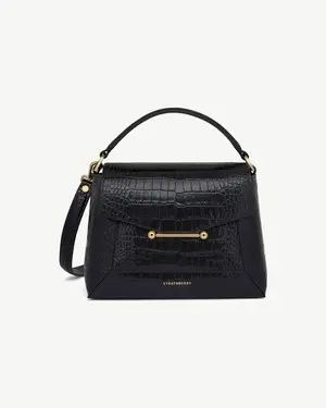 Strathberry Mosaic Top Handle Handbag - Black