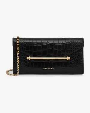 Strathberry Multrees Wallet On A Chain Handbag - Black