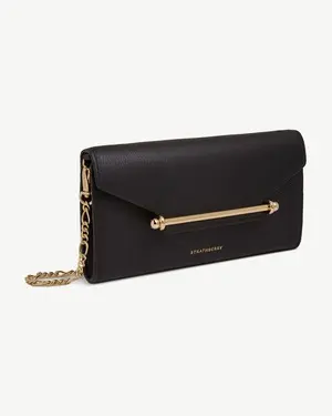 Strathberry Multrees Wallet On A Chain Handbag - Black